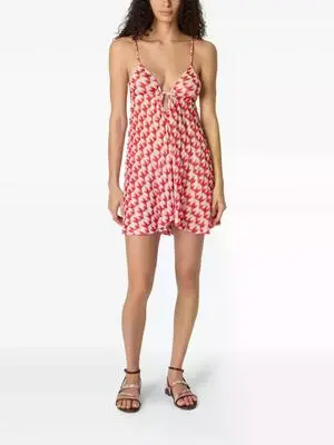 Missoni Tie-front Graphic Jumpsuit - Red