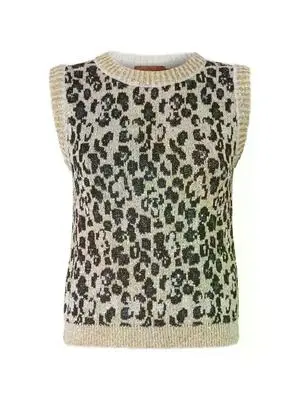 Missoni Animal Print Sleeveless Vest - Neutrals