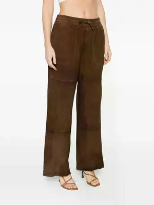 P.a.r.o.s.h Drawstring Suede Trousers