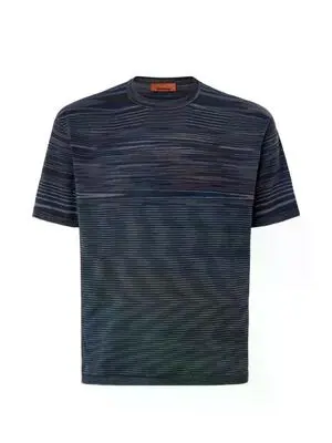 Missoni Striped Crew-neck T-shirt - Blue