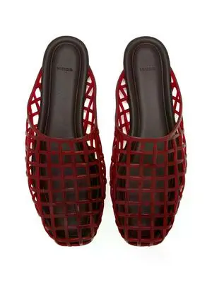 Vince Woven Mules - White