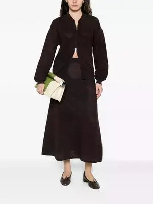 P.a.r.o.s.h Elastic-waist Midi Skirt - Brown