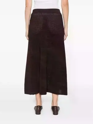 P.a.r.o.s.h Elastic-waist Midi Skirt - Brown