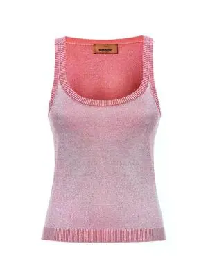 Missoni Scoop-Neck Knitted Tank Top Pink