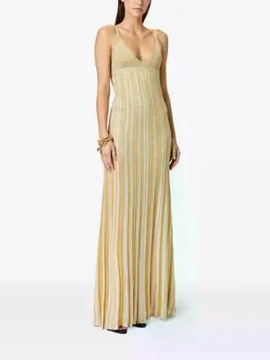 Missoni V-neck Ribbed Knit Maxi Dress