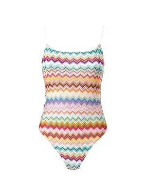 Missoni Zig-zag One-piece Swimsuit - White