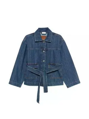 P.a.r.o.s.h Belted Denim Jacket