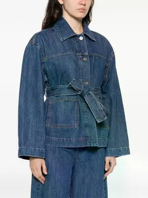 P.a.r.o.s.h Belted Denim Jacket