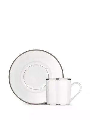 Christofle Porcelain Demitasse Cup And Saucer - White