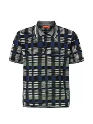 Missoni Check-pattern Buttoned Polo Shirt