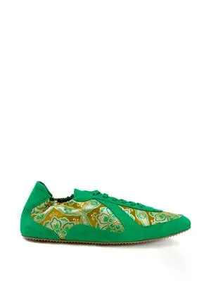 Christopher Esber Floral-print Suede Sneakers