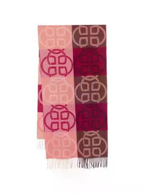 Gant Monogram-pattern Scarf - Pink