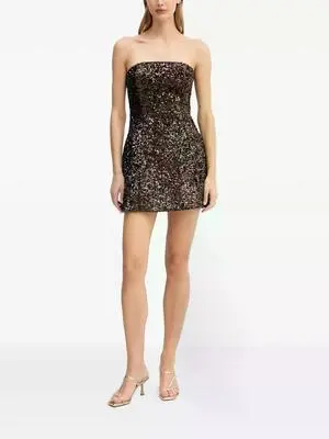 Bardot Sequin-embellished Strapless Mini Dress