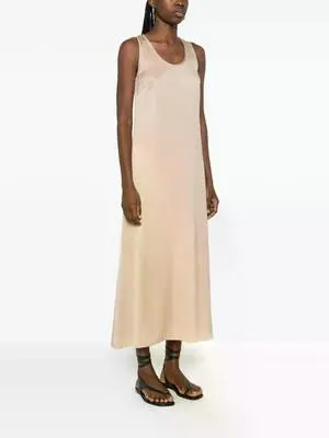 Peserico Embellished-neck Sleeveless Midi Dress