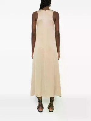 Peserico Embellished-neck Sleeveless Midi Dress