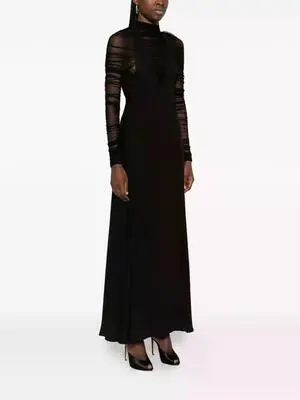 Christopher Esber Ruched Long-sleeve Midi Dress