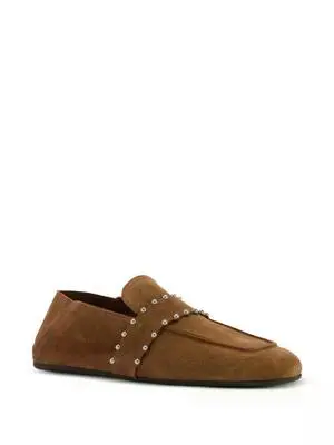 GIUSEPPE ZANOTTI Stud-embellished Loafers - Brown