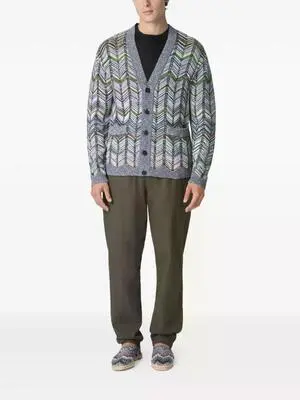 Missoni Chevron-pattern Cardigan - Grey
