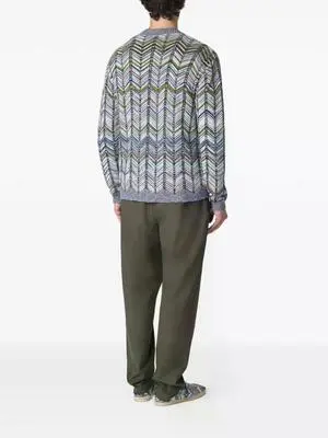 Missoni Chevron-pattern Cardigan - Grey