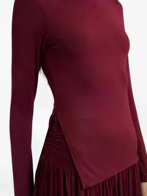 DETERM; Long-sleeve Blouse With Side Slit