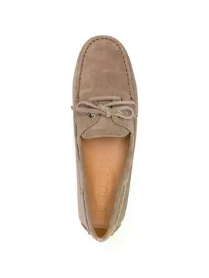 TOD'S Gommino Eyelet-detail Loafers - Neutrals