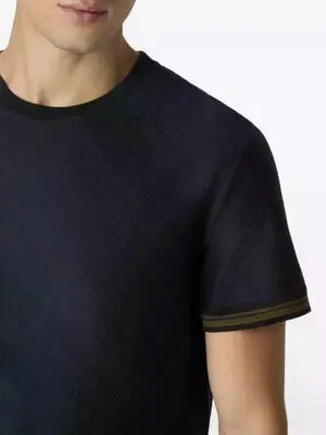 Missoni Crew-neck Cotton Jacquard T-shirt With Tone-on-tone Zigzag Design