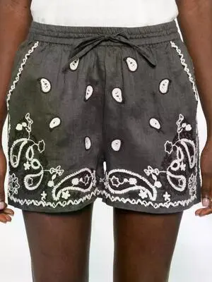 P.a.r.o.s.h Elastic-waist Embroidered Shorts