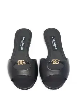 Dolce & Gabbana Logo-plaque Flat Sandals