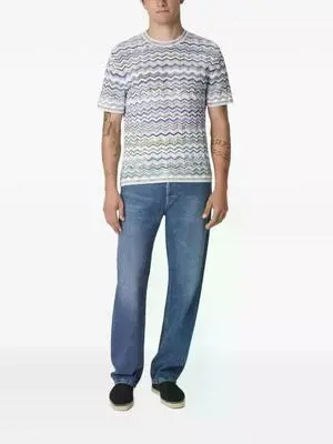Missoni Cotton Knit Chevron T-shirt - White