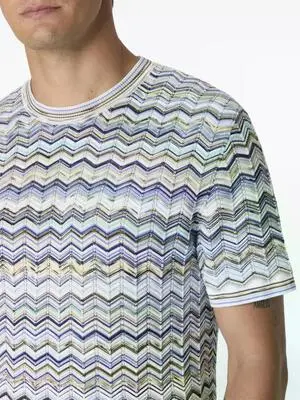 Missoni Cotton Knit Chevron T-shirt - White