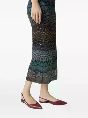 Missoni Chevron Maxi Skirt - Brown