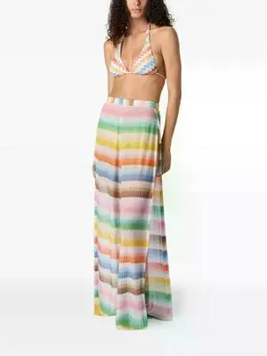 Missoni Zigzag-pattern Slit Beach Trousers