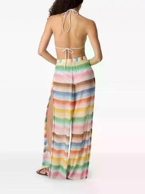 Missoni Zigzag-pattern Slit Beach Trousers