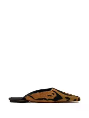 Stella McCartney Ocelot-printed Mules - Brown