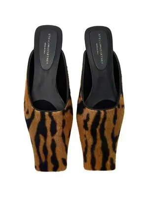 Stella McCartney Ocelot-printed Mules - Brown