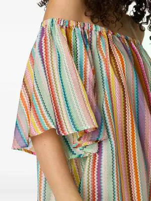 Missoni Off-shoulder Zigzag-pattern Cover-up