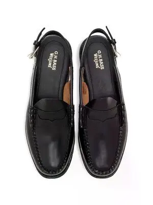 G.H.BASS Leather Slingback Loafers