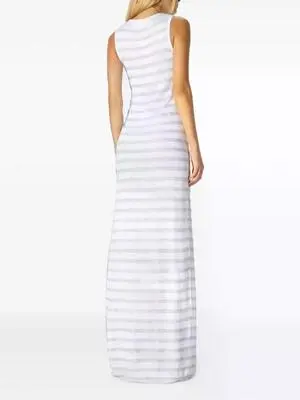 Missoni Striped Sleeveless Maxi Dress - White