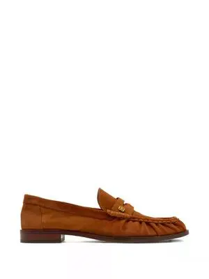 Schutz Logo-appliqué Gathered Loafers