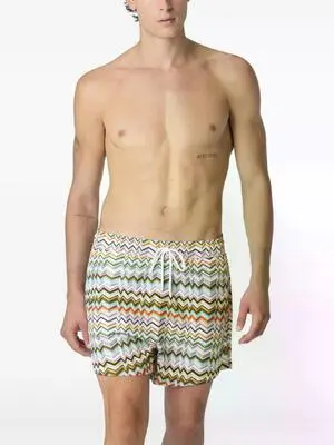 Missoni Zigzag-pattern Swim Shorts - Blue
