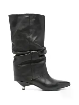 METISSE Pointed Leather Boots