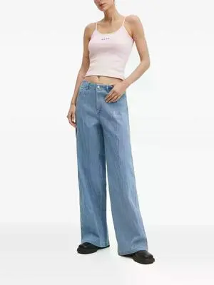 RÉSUMÉ Textured Denim Wide Leg Jeans