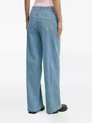 RÉSUMÉ Textured Denim Wide Leg Jeans