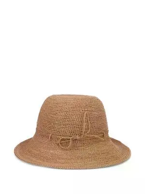 Helen Kaminski Raffia Hat With Tie Detail - Neutrals