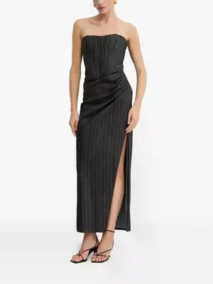 Bardot Everlasting Pinstripe Strapless Maxi Dress