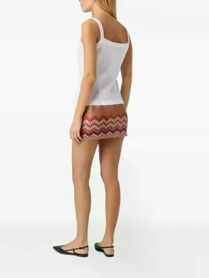 Missoni Textured V-neck Sleeveless Top - White
