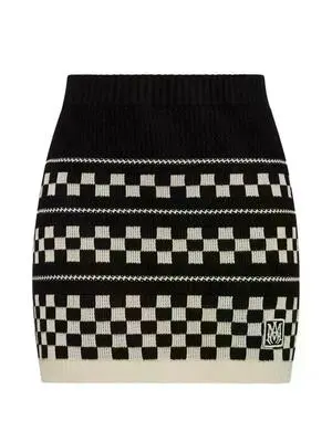 Amiri Check-pattern Mini Skirt