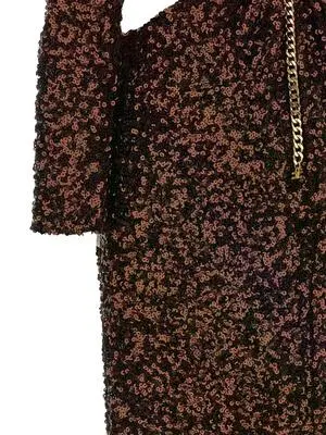 Elisabetta Franchi Sequined V-neck Evening Dress
