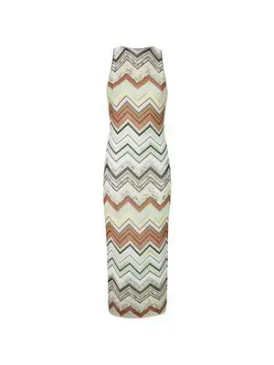 Missoni Zigzag-pattern Midi Dress - Neutrals