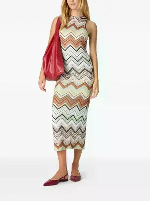 Missoni Zigzag-pattern Midi Dress - Neutrals